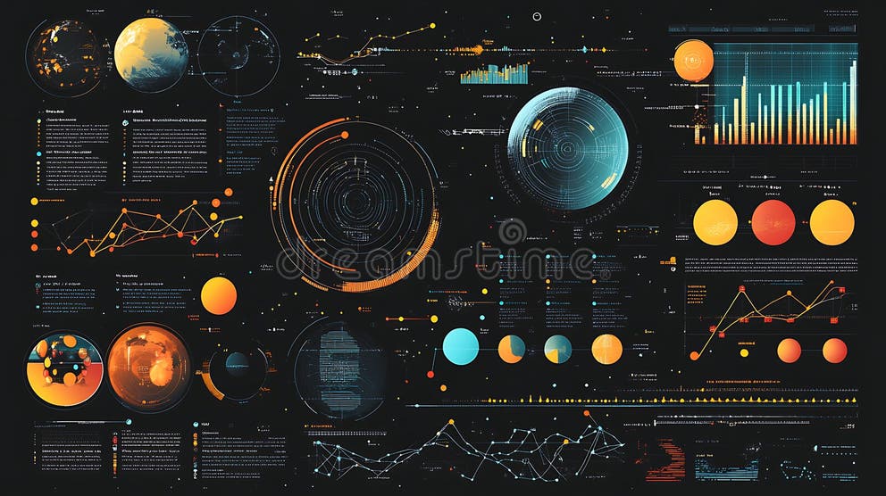 Modern Futuristic Infographic Background with Data Visualization,charts ...