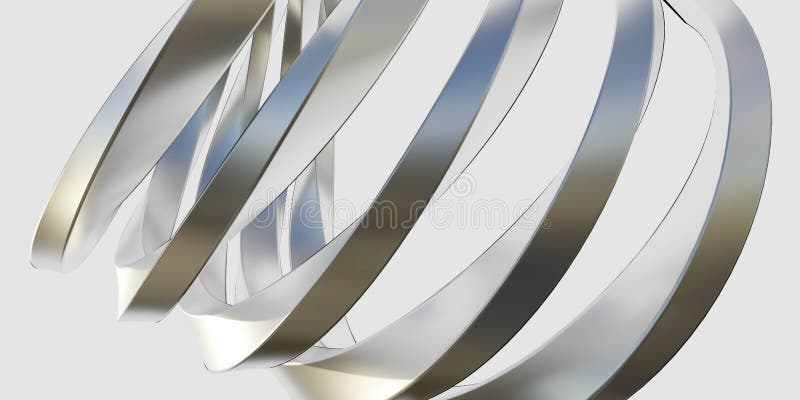 Modern Futuristic Metallic Circular Spiral Pattern with Reflections on ...