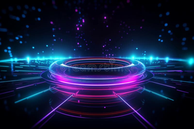 Modern Futuristic Neon Abstract Background. Dark Scene with Neon Light ... Modern Futuristic Neon Abstract Background. Dark Scene with Neon Light ...