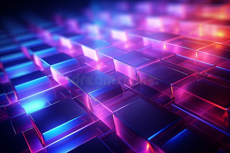 Modern Futuristic Neon Light Abstract Background and Panoramic High ...