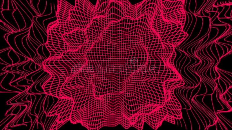Modern and Futuristic Pink Network Background of 3D Soundwave Visual ...