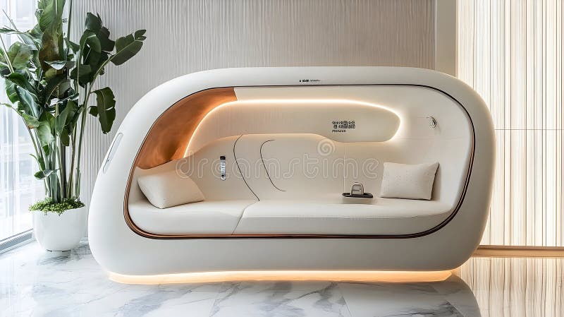 Futuristic Relaxation Pod stock illustration. Illustration of ...