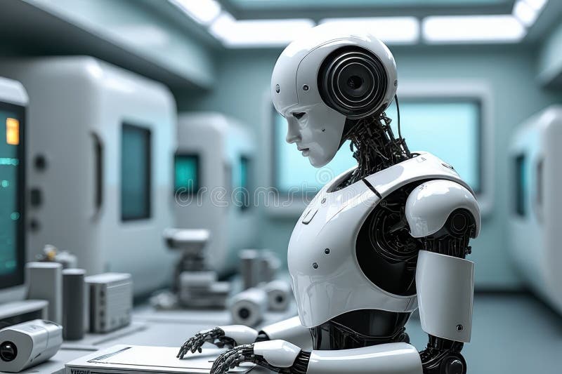 Modern Futuristic Robotics Technologies Stock Illustration ...