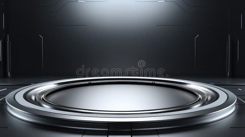 Modern Futuristic Round Background Stock Illustration - Illustration of ...