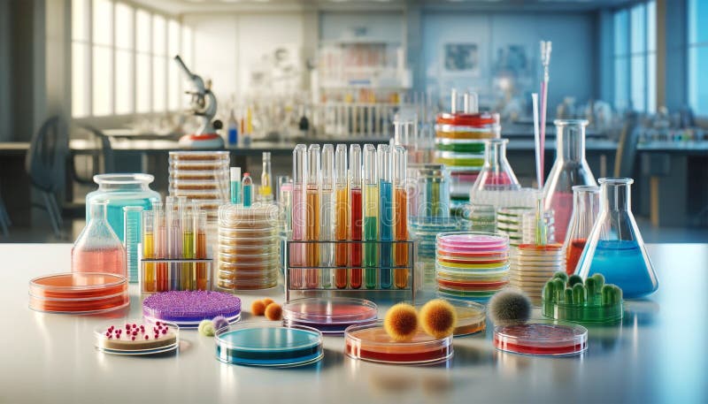 A Modern, Futuristic Scientific Laboratory Interior Featuring Advanced ...