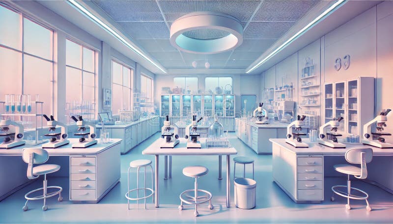 A Modern, Futuristic Scientific Laboratory Interior Featuring Advanced ...