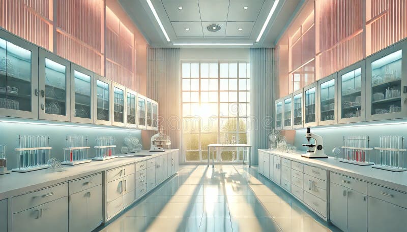 A Modern, Futuristic Scientific Laboratory Interior Featuring Advanced ...