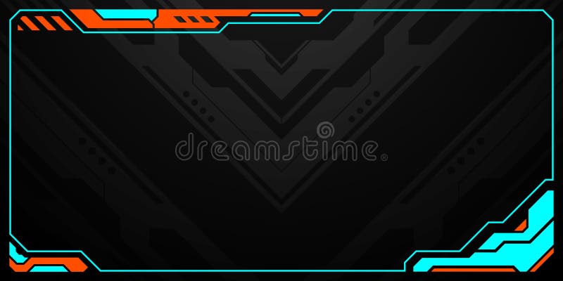 Modern Futuristic Shape Frame Cyberpunk Banner Background Stock ...