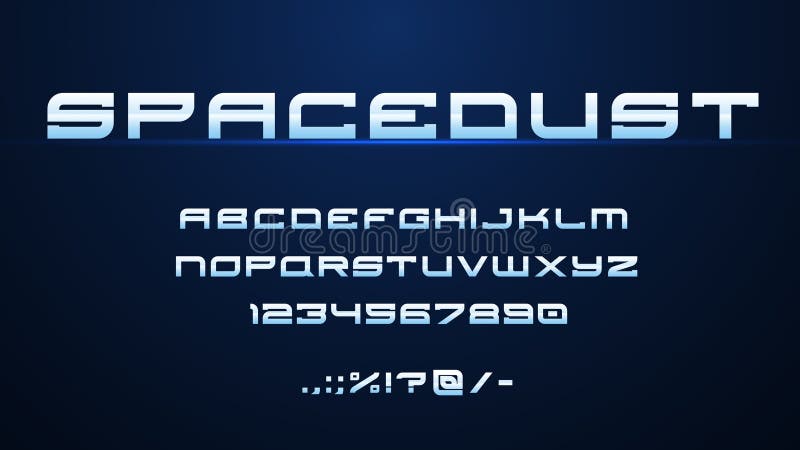 Modern Futuristic Space Font Type, Galaxy Alphabet Stock Vector ...