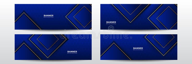 Modern Futuristic Technology Banner. Blue Abstract Vector Business Long ...