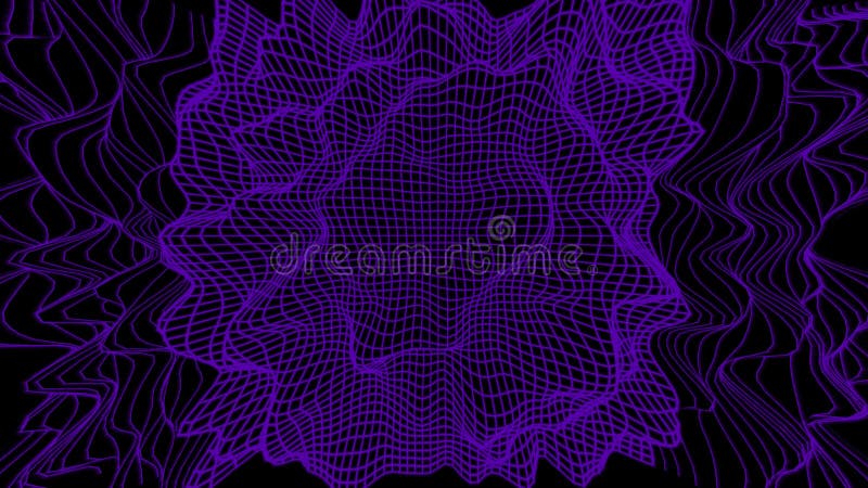 Modern and Futuristic Violet Network Background of 3D Soundwave Visual ...