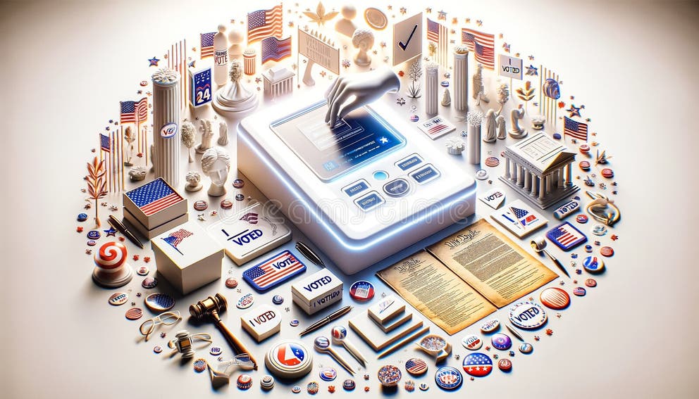 Futuristic Voting Interface Concept with Advanced Technology Stock ...