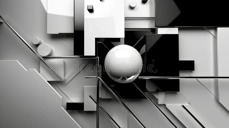 Modern Futuristic White Black Background. Abstract Futuristic ...