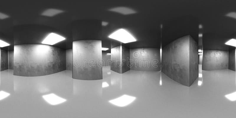 Modern Futuristic White Shiny Architecture Building Interior with ...