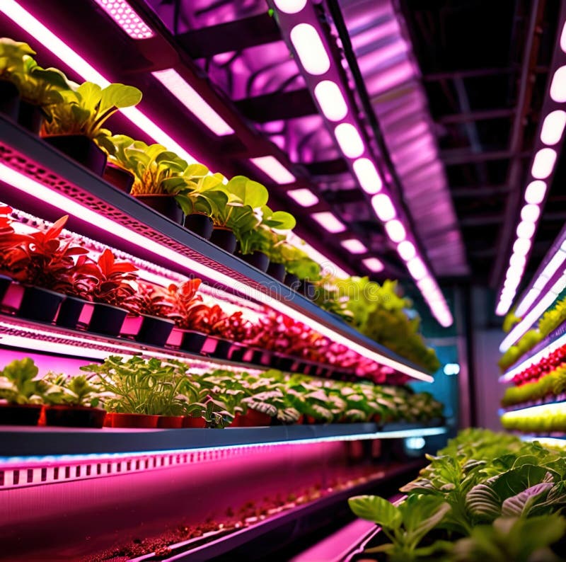 Modern Futurustic High Tech Vertical Farm Using Hydroponics Stock ...