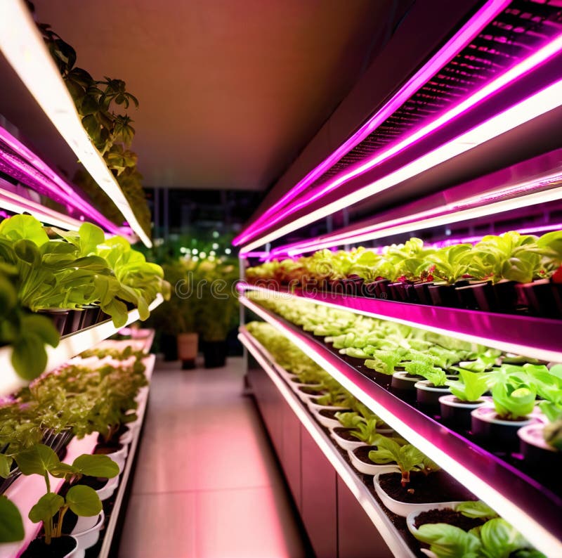 Modern Futurustic High Tech Vertical Farm Using Hydroponics Stock ...