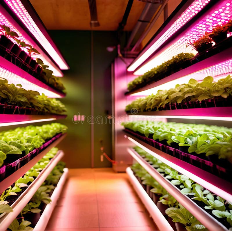 Modern Futurustic High Tech Vertical Farm Using Hydroponics Stock ...