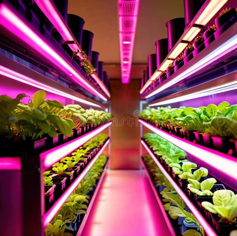 Modern Futurustic High Tech Vertical Farm Using Hydroponics Stock ...