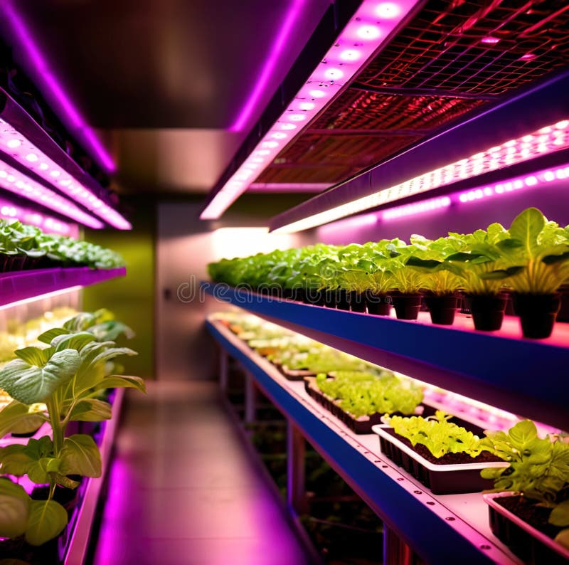 Modern Futurustic High Tech Vertical Farm Using Hydroponics Stock ...