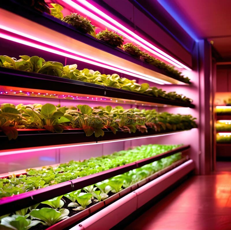 Modern Futurustic High Tech Vertical Farm Using Hydroponics Stock ...