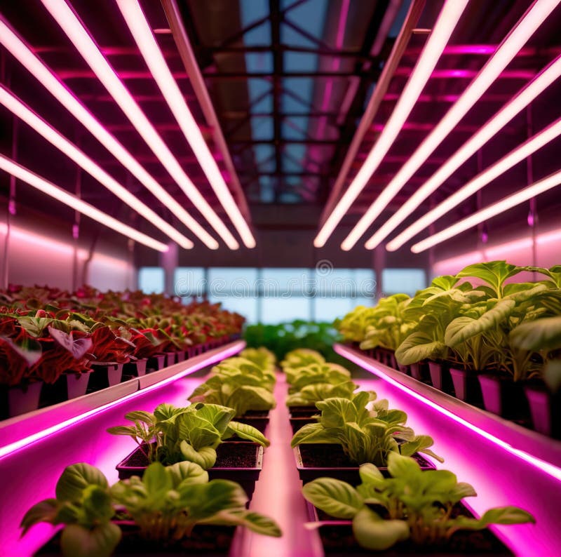 Modern Futurustic High Tech Vertical Farm Using Hydroponics Stock ...