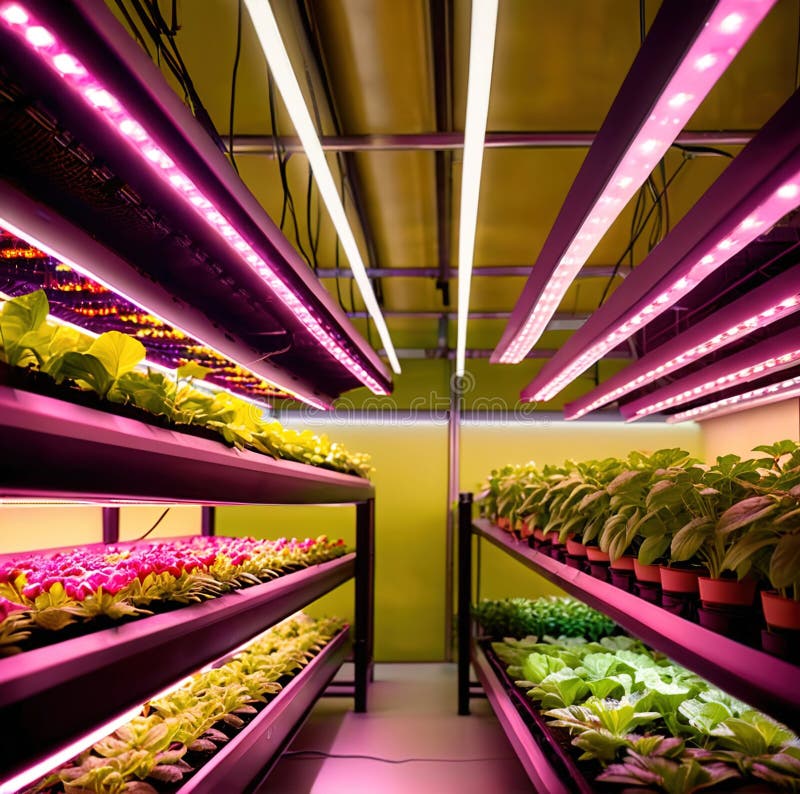 Modern Futurustic High Tech Vertical Farm Using Hydroponics Stock ...