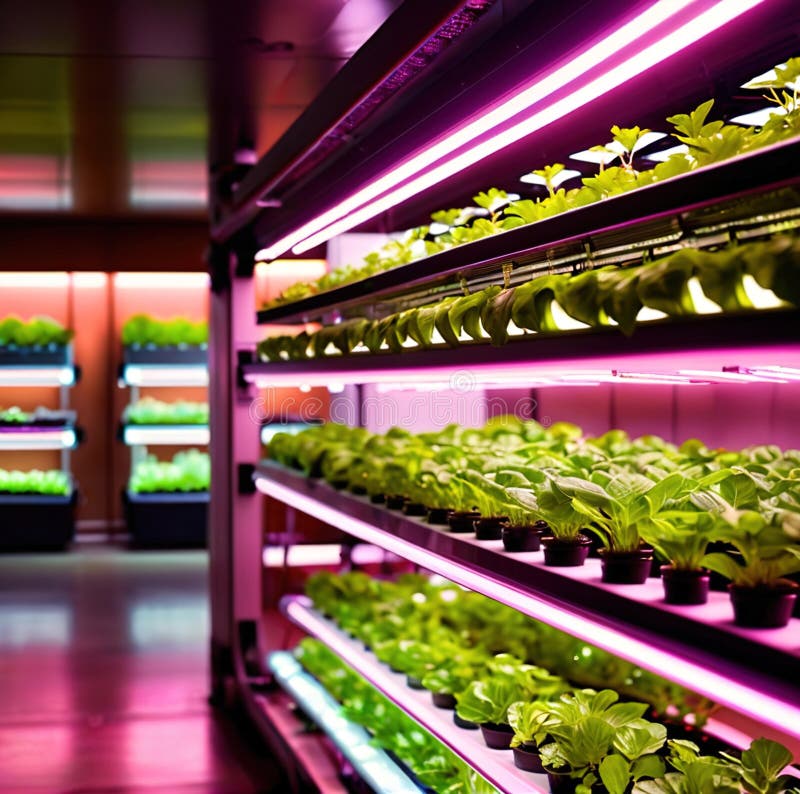 Modern Futurustic High Tech Vertical Farm Using Hydroponics Stock ...