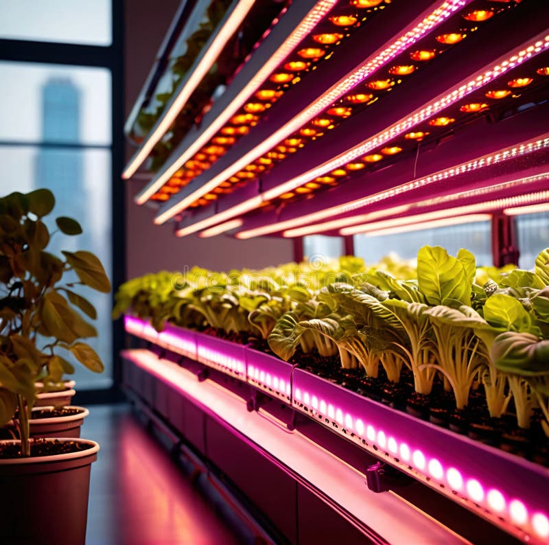 Modern Futurustic High Tech Vertical Farm Using Hydroponics Stock ...