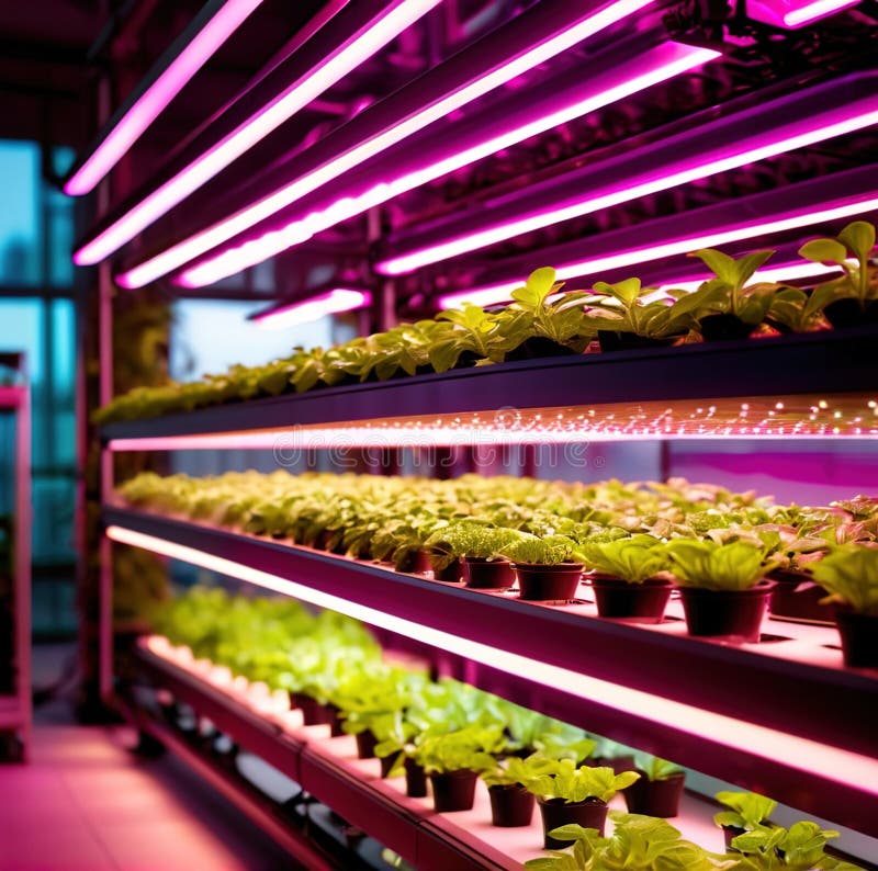Modern Futurustic High Tech Vertical Farm Using Hydroponics Stock ...