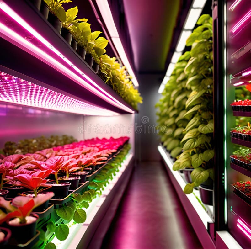 Modern Futurustic High Tech Vertical Farm Using Hydroponics Stock ...