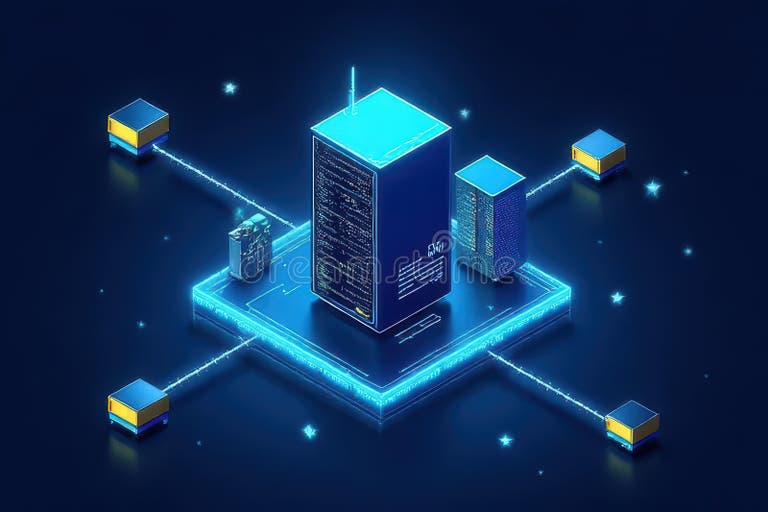 Modern 5G Edge Server Infrastructure Stock Illustration - Illustration ...