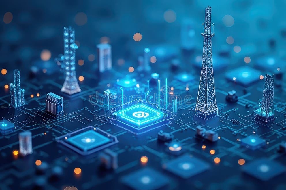 Modern 5G Network Innovations Stock Illustration - Illustration of ...