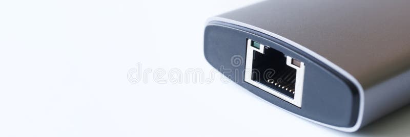 Modern Gadget or Device with an RJ-45 Socket for Transmitting an ...