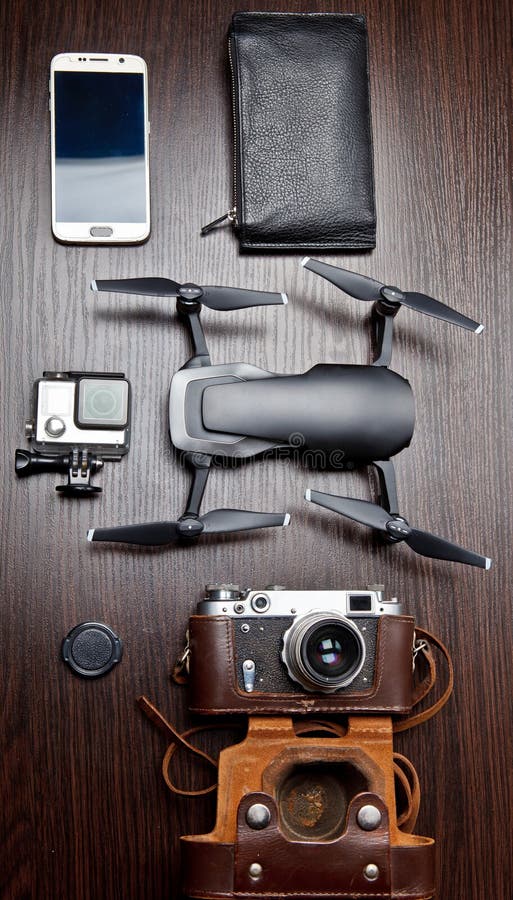 Modern Gadgets on the Table Stock Image - Image of quad, gadget: 155756843