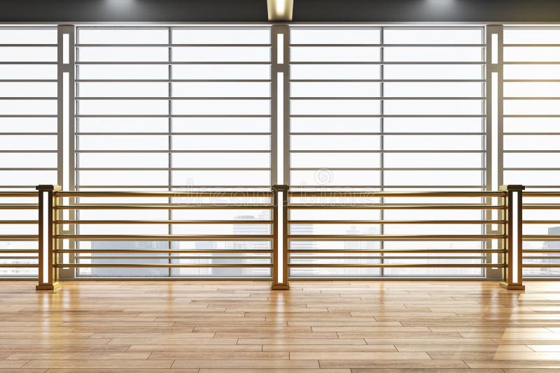 Modern gallery interior stock illustration. Illustration of real ...