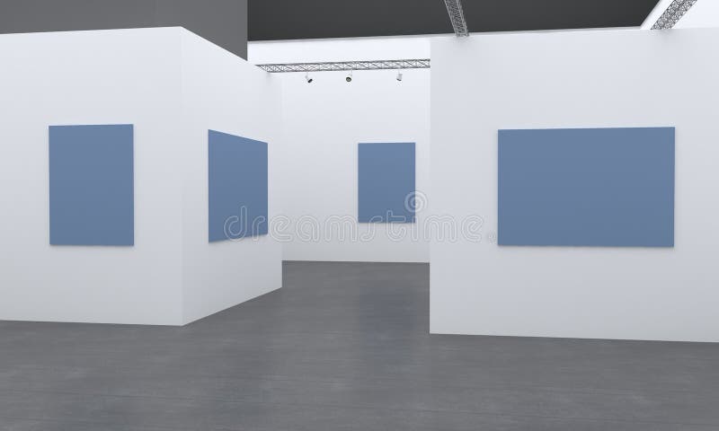 Modern Gallery Wall Mockup Blank Wall with Frames Display Artwork ...