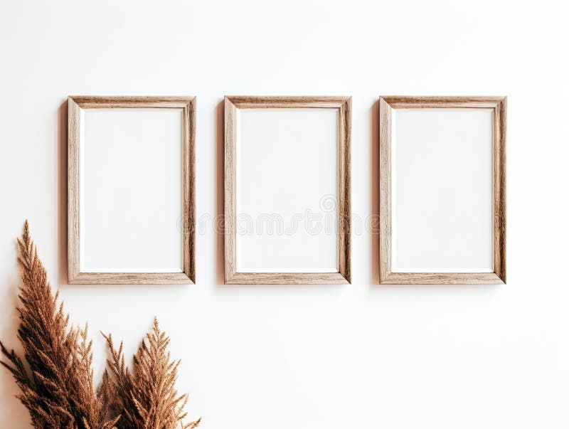 Modern Gallery Wall Poster Frames Mockup Illustration Stock Illustration - Illustration of ...