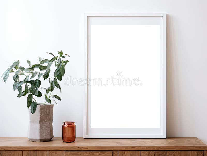 Modern Gallery Wall Poster Frames Mockup Illustration Stock ...