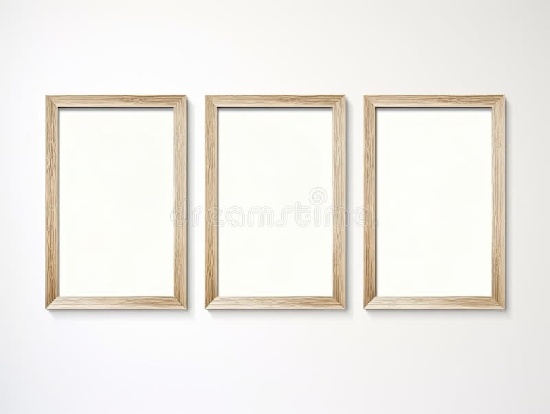 Modern Gallery Wall Poster Frames Mockup Illustration Stock ...