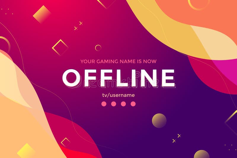 Offline Gaming Background for Twitch Stream. Stock Vector ...