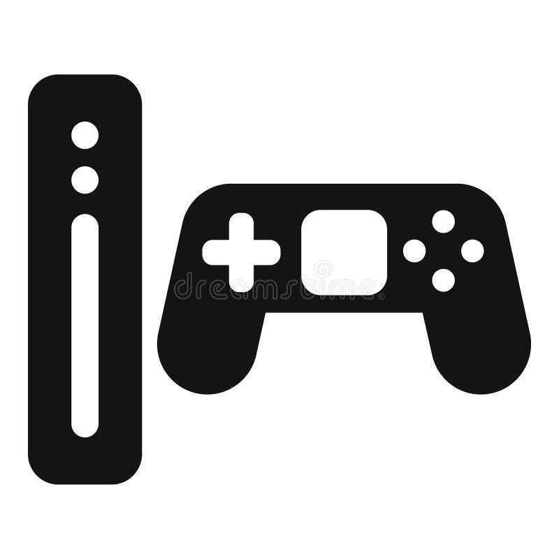 Modern Game Console with Wireless Controller Icon Stock Illustration ...