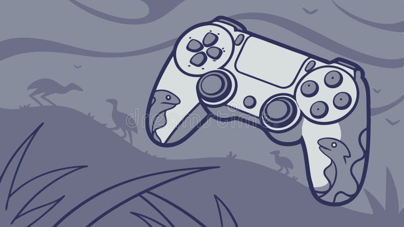Modern Game Controller with Abstract Background Vector Art, Vector ...