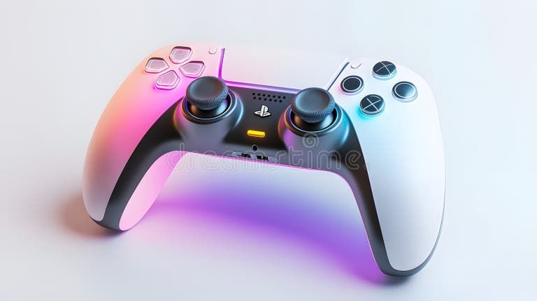 Sleek Modern Game Controller on Clean White Background Stock ...