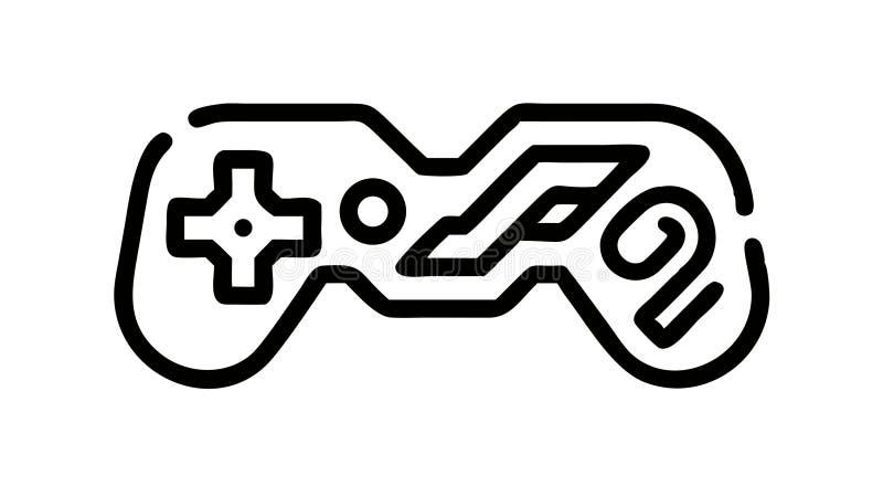 Modern Game Controller Outline Vector Illustration, Gaming and ...
