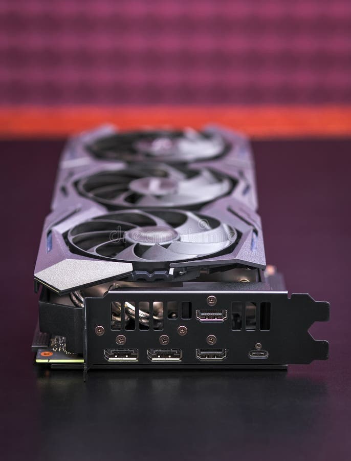Modern Game Graphic Video Card. Computer Gaming Powerful Modern Graphic ...