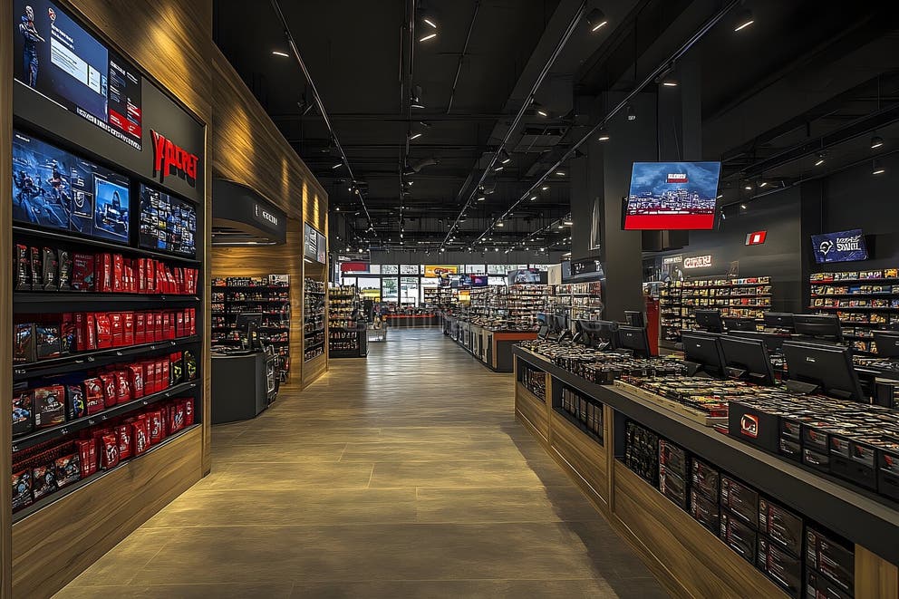 Modern Retail Store Interior Stock Illustration - Illustration of ...