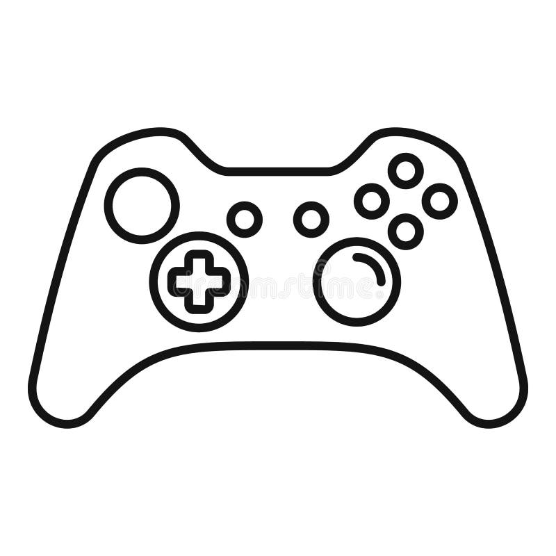 Modern Gamepad Icon, Outline Style Stock Vector - Illustration of ...