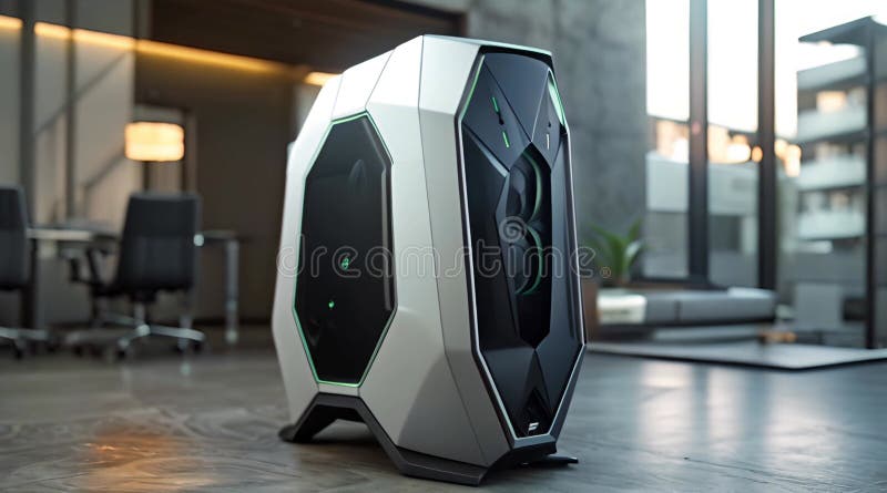 Modern Gaming Computer with Led Lights in Office Stock Footage - Video ...