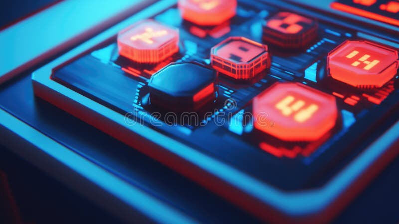 Modern Gaming Console Control Panel Stock Image - Image of control ...