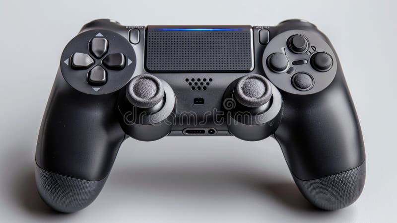 Modern Gaming Joystick Isolated on a White Background Top View Stock ...